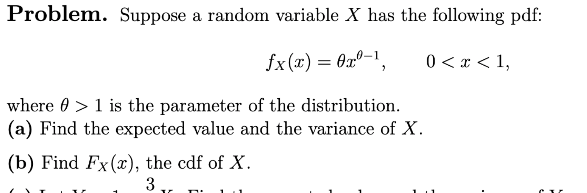 Solved Problem. Suppose a random variable X has the | Chegg.com