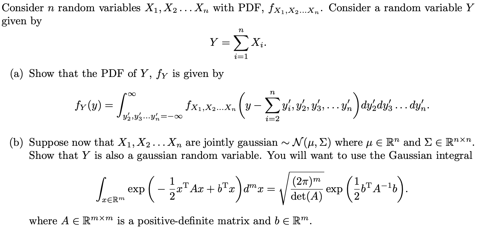 Consider n random variables X1,X2…Xn with | Chegg.com