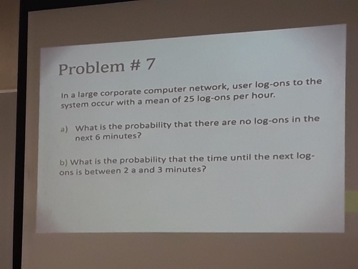 Solved Problem # 7 In a large corporate computer network, | Chegg.com