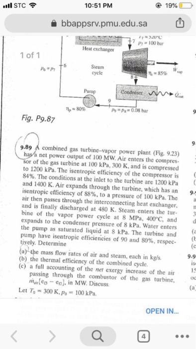 Solved 19%) o 10:51 PM ..Il STC令 a bbappsrv.pmu.edu.sa p100 | Chegg.com