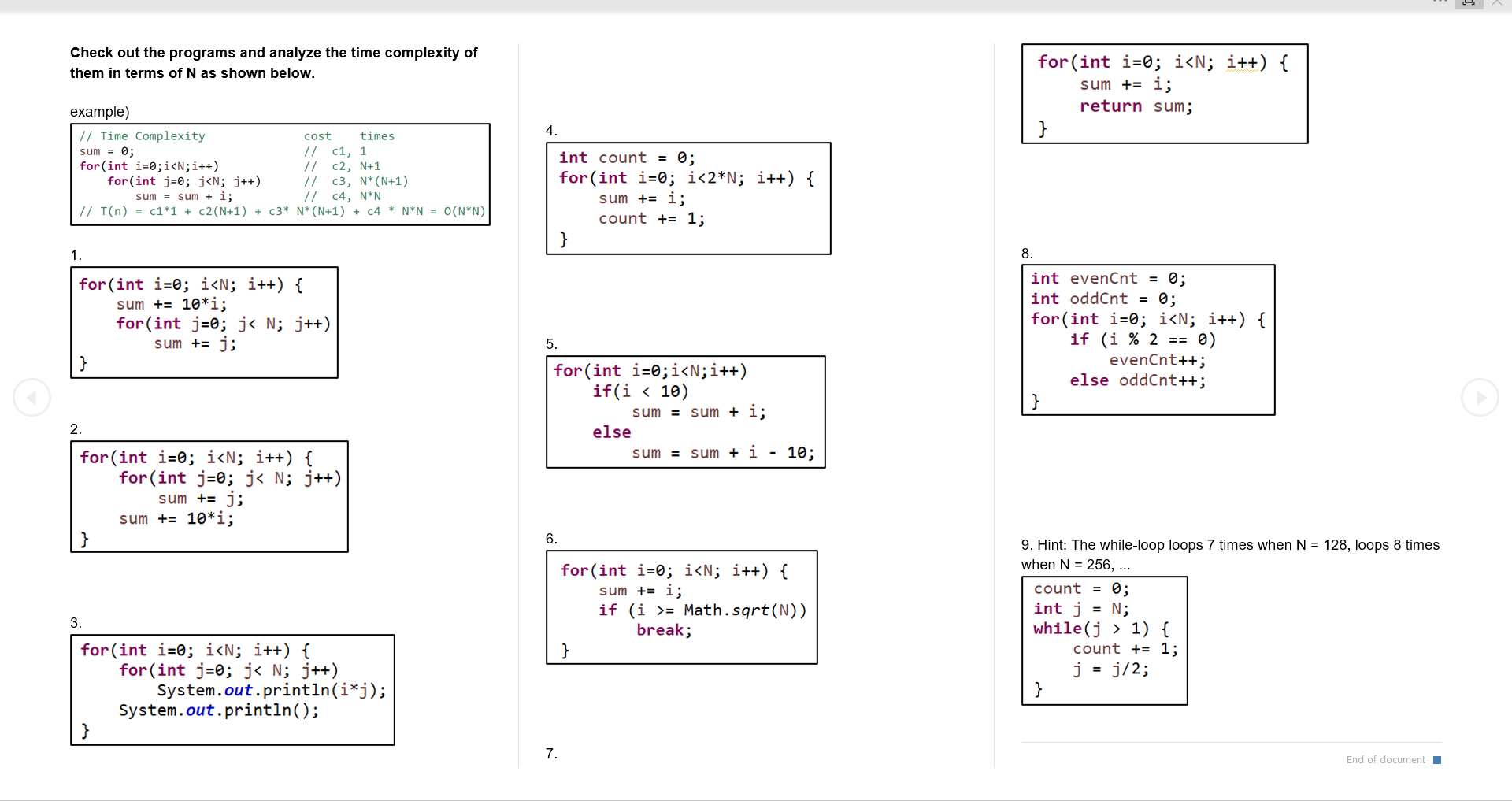 Solved \begin{tabular}{l} Check out the programs and analyze | Chegg.com