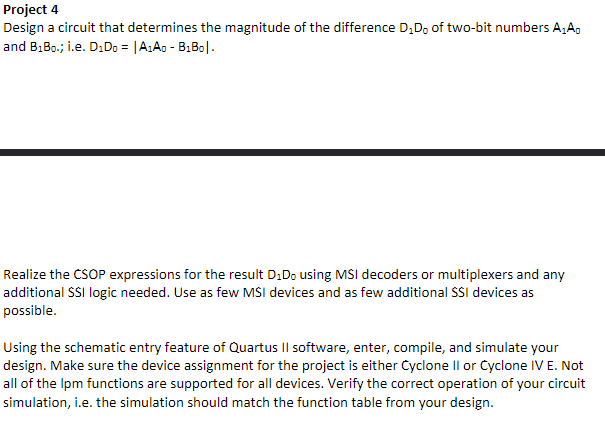 Solved Design a circuit that determines the magnitude of the | Chegg.com