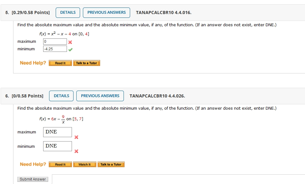 Solved 5. [0.29/0.58 Points] DETAILS PREVIOUS ANSWERS | Chegg.com