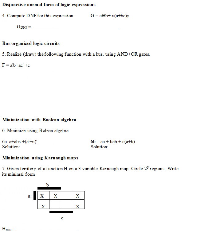Solved Disjunctive normal form of logic expressions 4. | Chegg.com