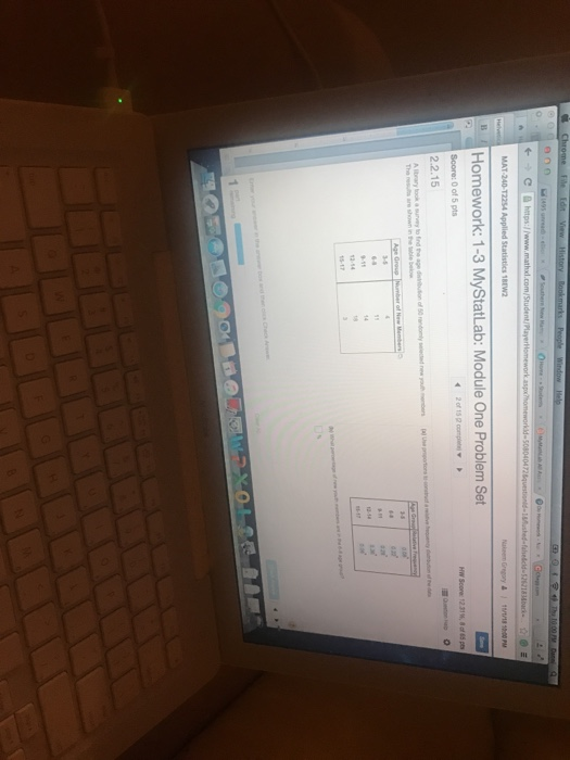Solved Homework: 1-3 MyStatLab: Module One Problem Set | Chegg.com