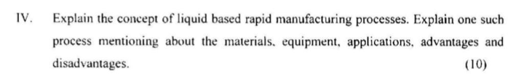 Solved IV. Explain the concept of liquid based rapid | Chegg.com
