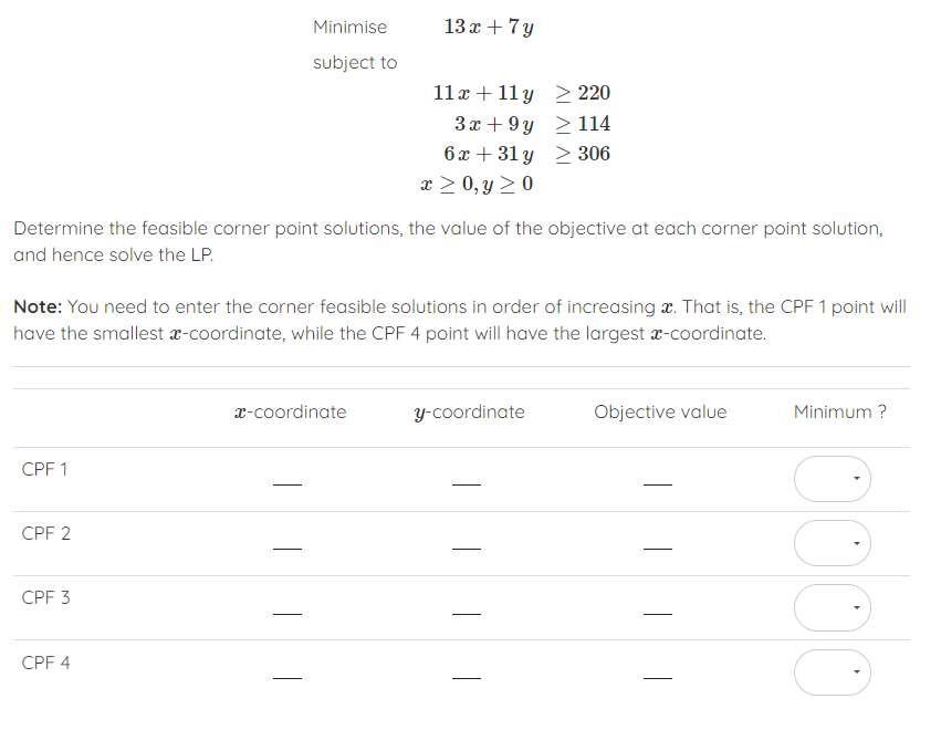 Solved Find the answers for CPF 1 to 4 and also state if it | Chegg.com