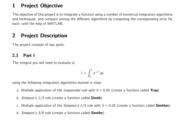 Solved 1 Project Objective The objective of this project is | Chegg.com