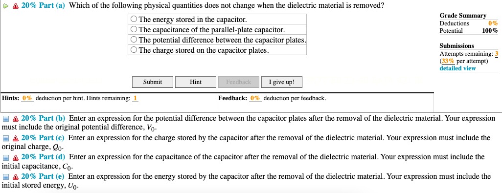 Solved The gap of a parallel-plate capacitor is filled with | Chegg.com