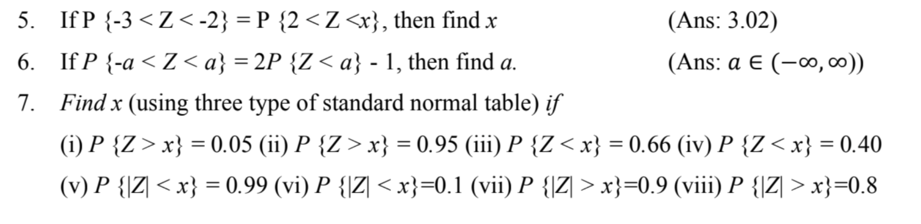 Solved 5. If P{−3 | Chegg.com