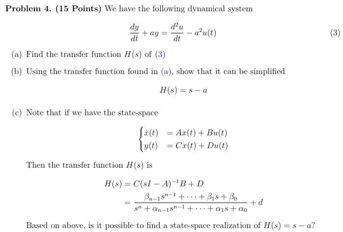 Problem 4. (15 Points) We have the following | Chegg.com