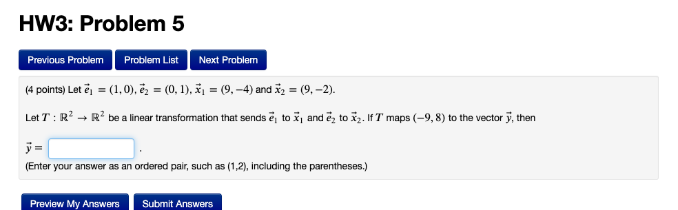 Solved HW3: Problem 1 Previous Problem Problem List Next | Chegg.com