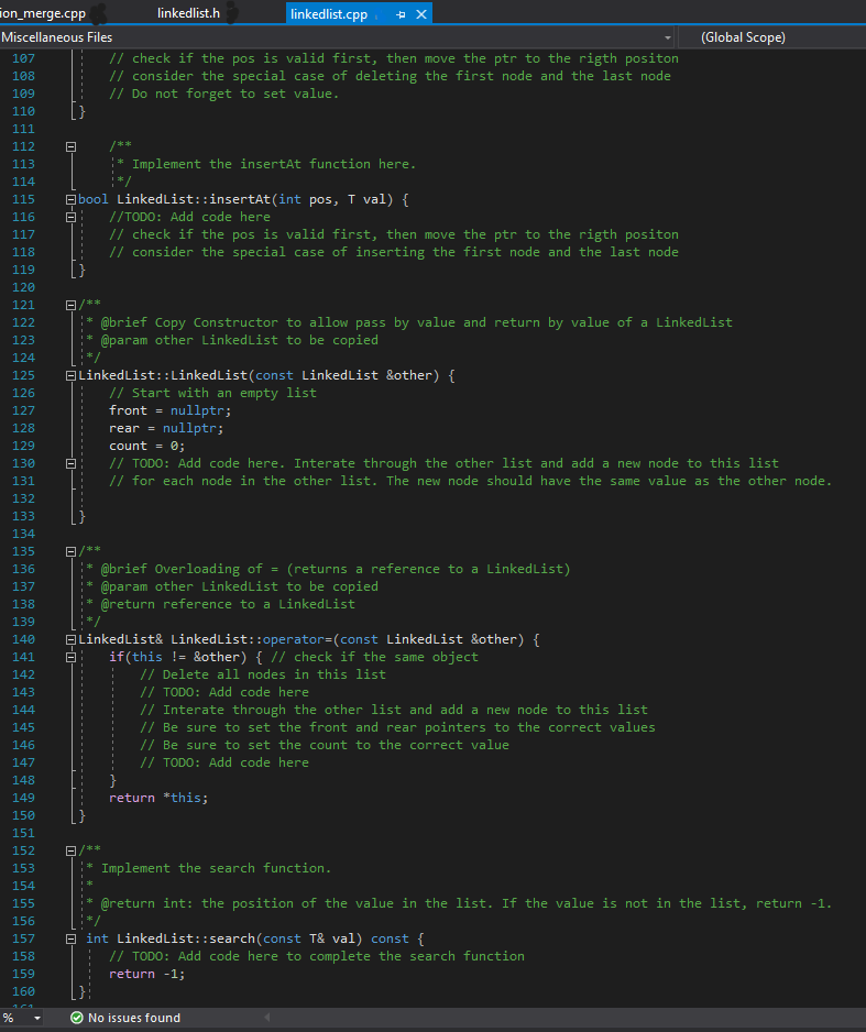 Solved You Must Have A Working Linkedlist Data Structure We