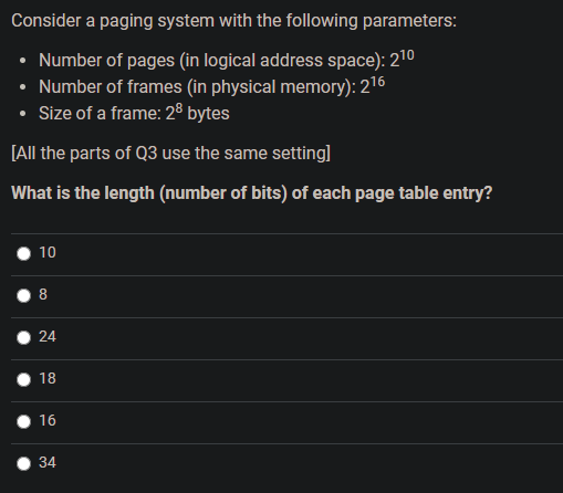 Solved Consider a paging system with the following | Chegg.com
