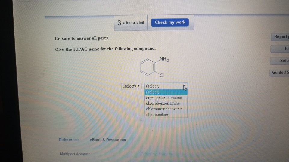 Solved 3 attempts let Check my work Be sure to answer all | Chegg.com