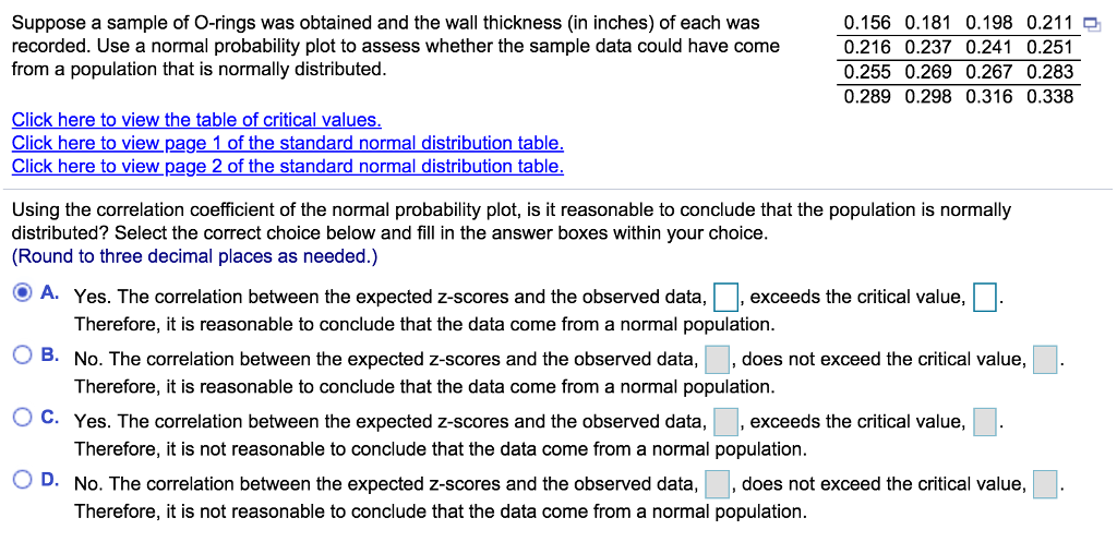 Solved Suppose a sample of O-rings was obtained and the wall | Chegg.com