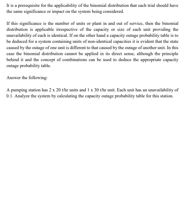 Solved It is a prerequisite for the applicability of the | Chegg.com