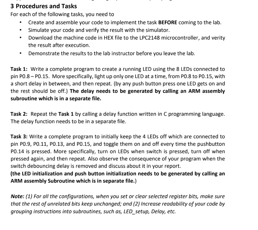 Solved 3 Procedures and Tasks For each of the following | Chegg.com