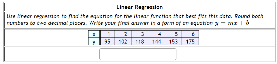 Solved Use linear regression to find the equation for the | Chegg.com