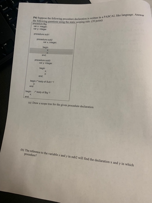 Suppose Following Questions Using St Procedure Big Var X Integer Var Y Integer P4 Suppose 3871