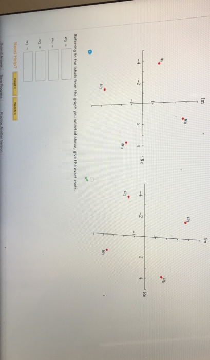 Solved 78.3.079 Find the indicated roots and graph them in | Chegg.com
