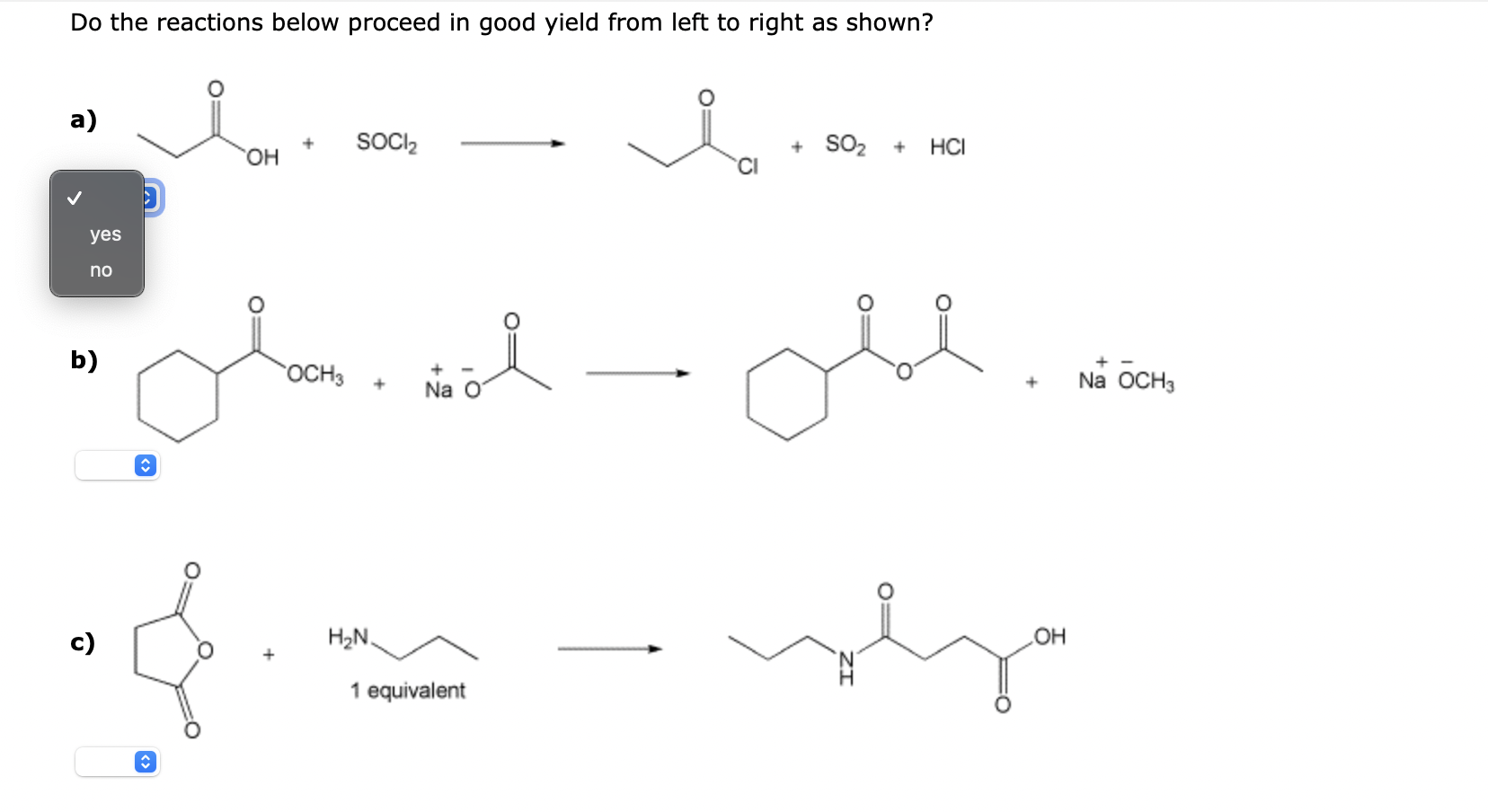 Solved Do the reactions below proceed in good yield from | Chegg.com