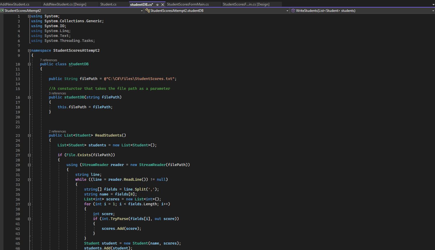 Solved StudentsStudent student = new Student (name, scores | Chegg.com