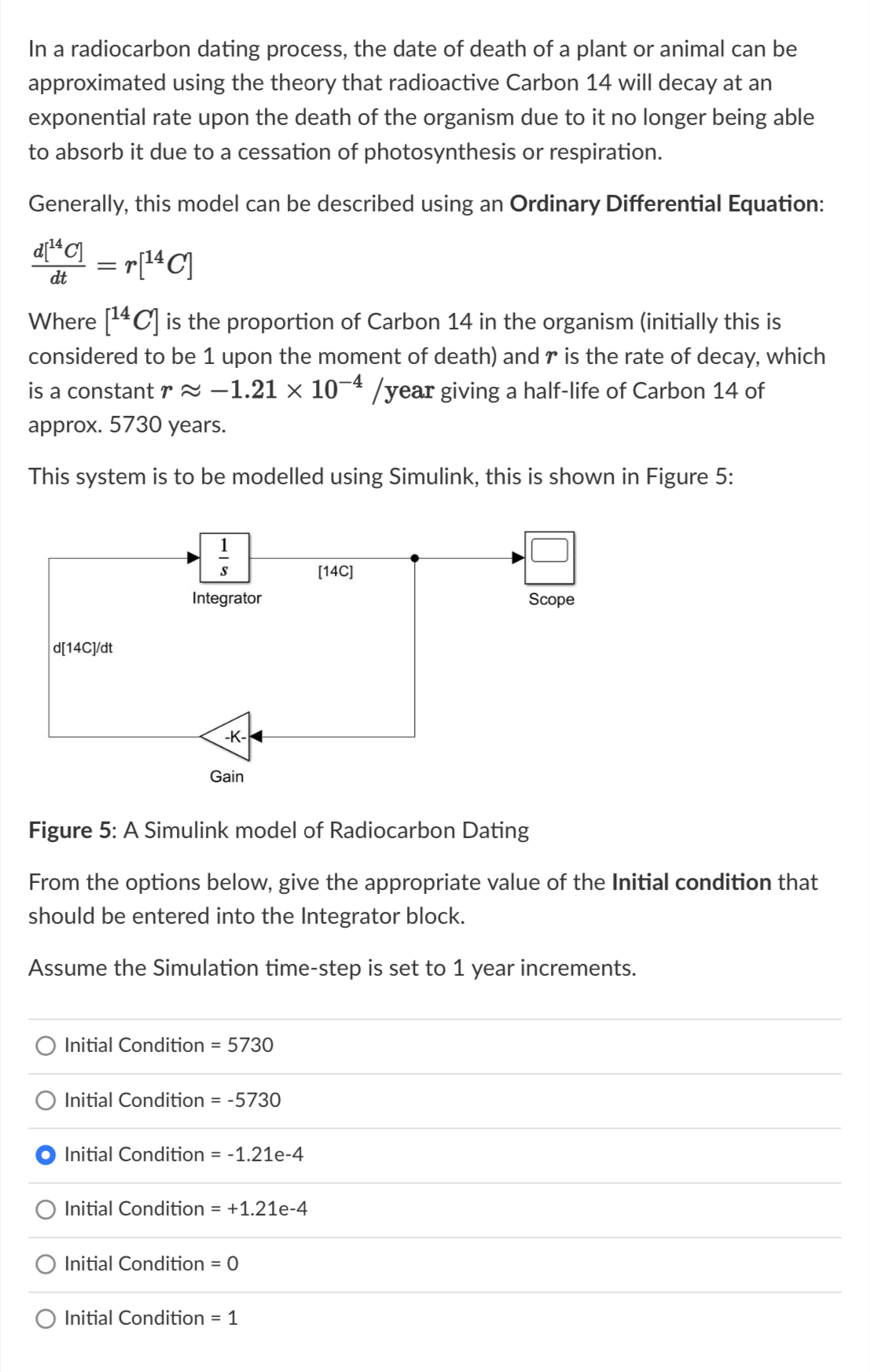 Solved In a radiocarbon dating process, the date of death of | Chegg.com