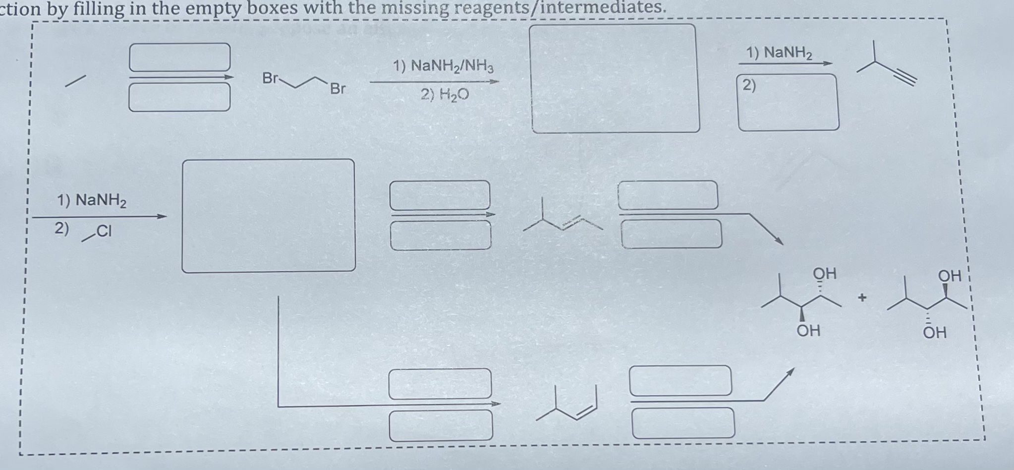 Solved tion by filling in the empty boxes with the missing | Chegg.com