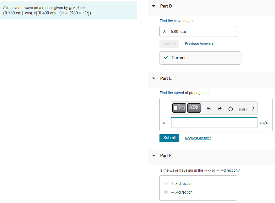 Solved A certain transverse wave is described by | Chegg.com