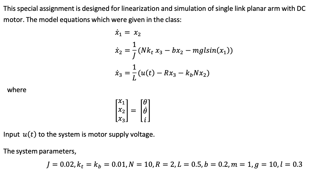 This Special Assignment Is Designed For Linearization