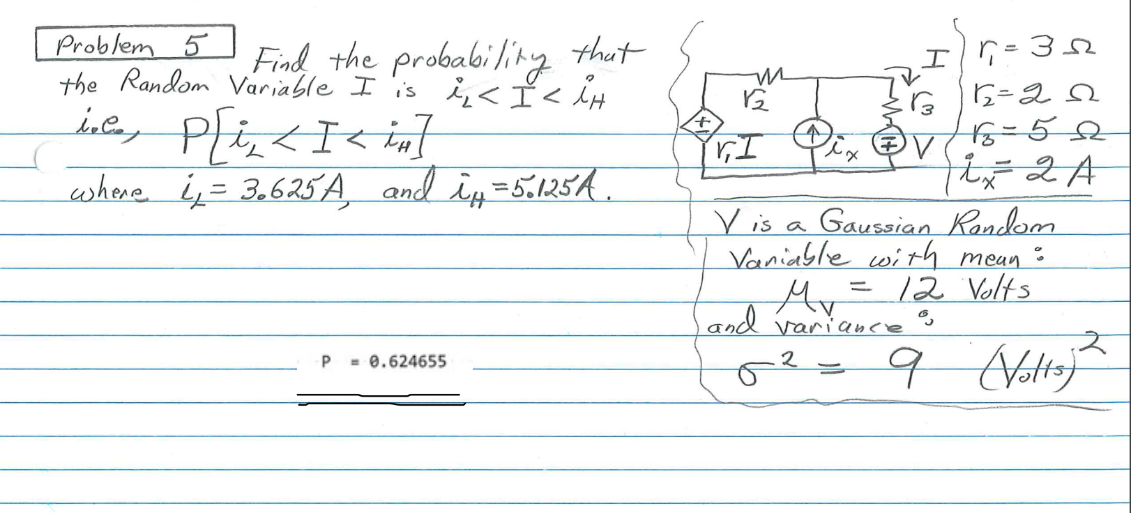 [Problem 5 - Find the probability the Random Variable | Chegg.com