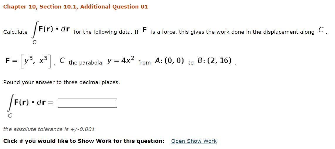 Solved Calculate Integral Underscript Upper C EndScripts | Chegg.com