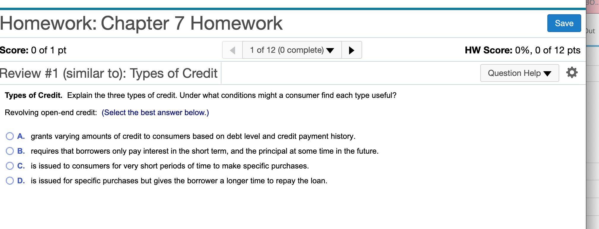 Solved Homework Chapter 7 Homework Save Dut Score 0 Of 1