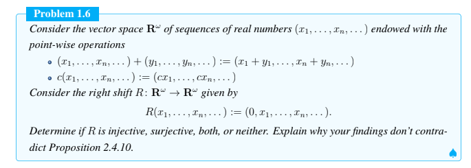 Solved Consider the vector space Rω of sequences of real | Chegg.com