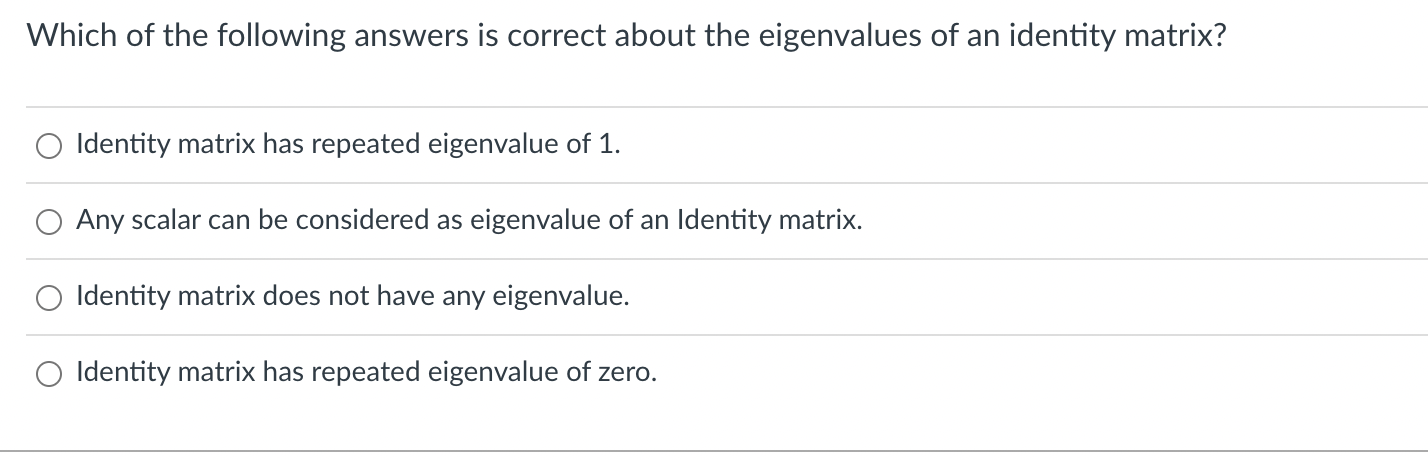 Solved Which of the following answers is correct about the | Chegg.com
