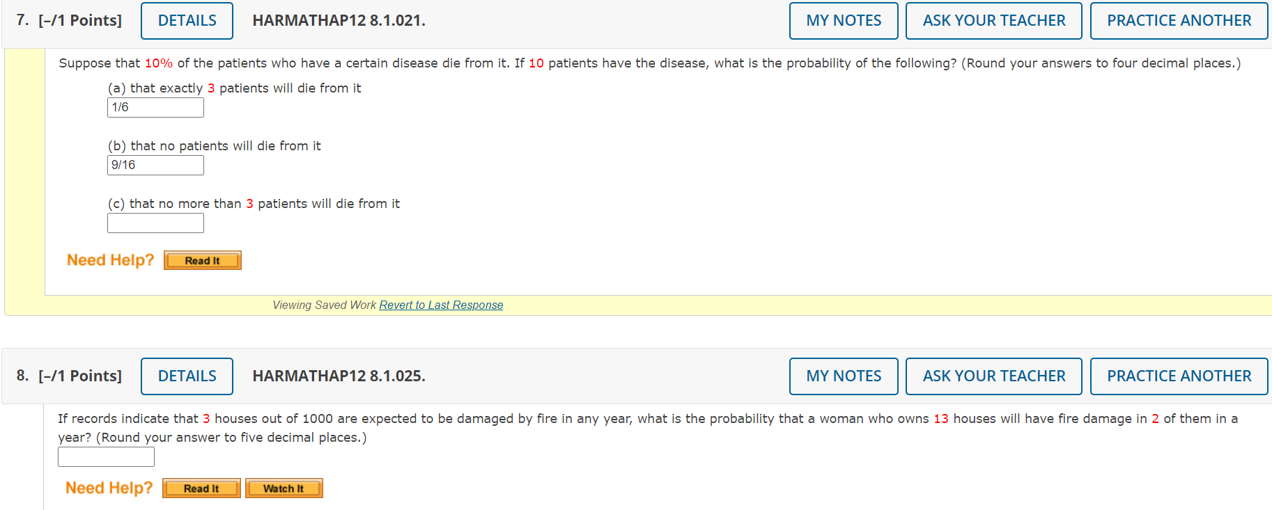 Solved 7. [-/1 Points] DETAILS HARMATHAP12 8.1.021. MY NOTES | Chegg.com