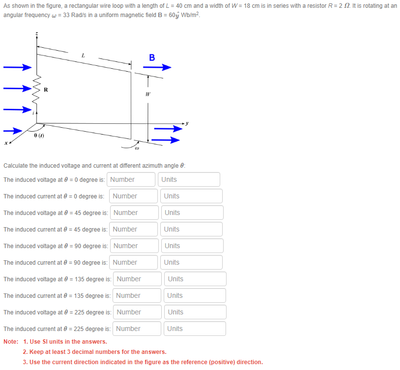 Solved As shown in the figure, a rectangular wire loop with | Chegg.com