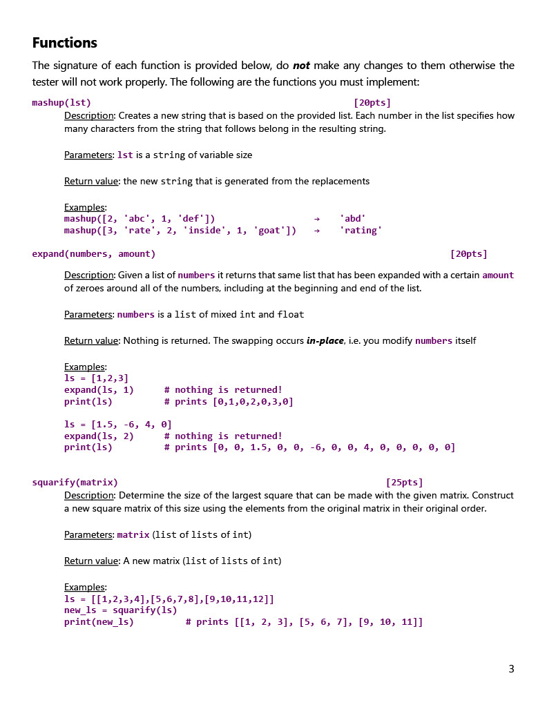 CS 112 - Fall 2020 - Programming Assignment 6 Memory | Chegg.com
