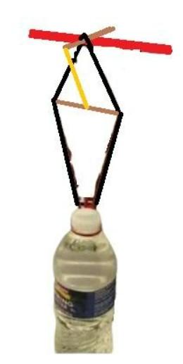 The water bottle hangs freely from the string the | Chegg.com