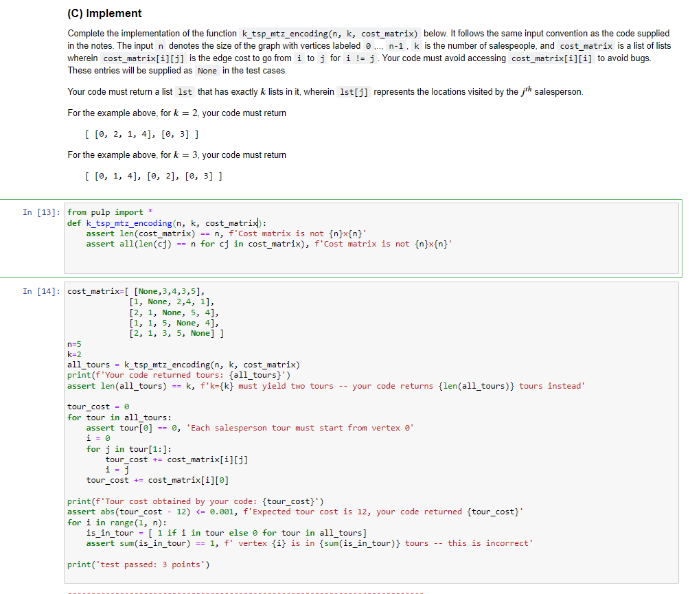 (C) ﻿ImplementComplete the implementation of the | Chegg.com