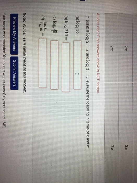 Solved 2 X 2c 2 x 2c At least one of the answers above is | Chegg.com