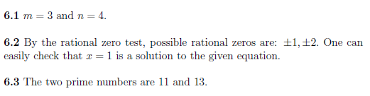 Solved Problem 6.1 Show that there exist integers m and n | Chegg.com