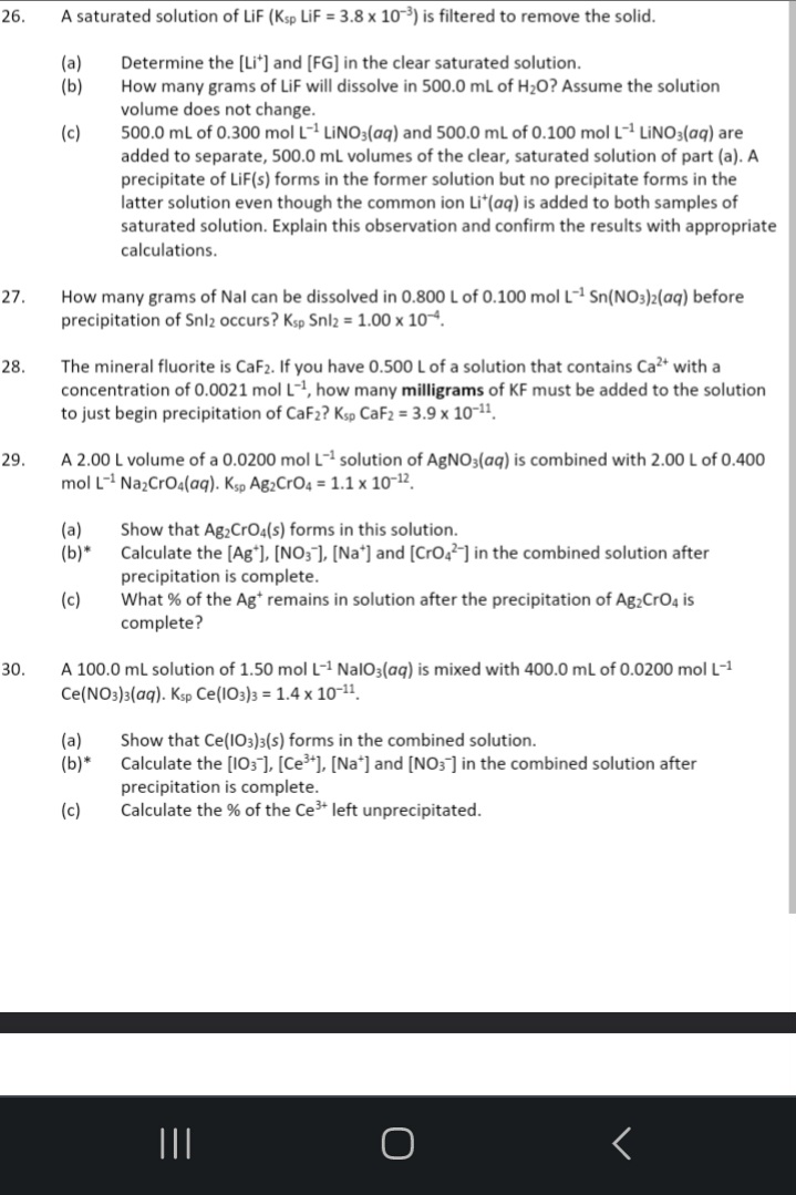 Solved Solubility equilibrium problems and pH. 31. | Chegg.com