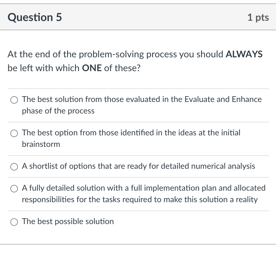 Solved At the end of the problem-solving process you should | Chegg.com