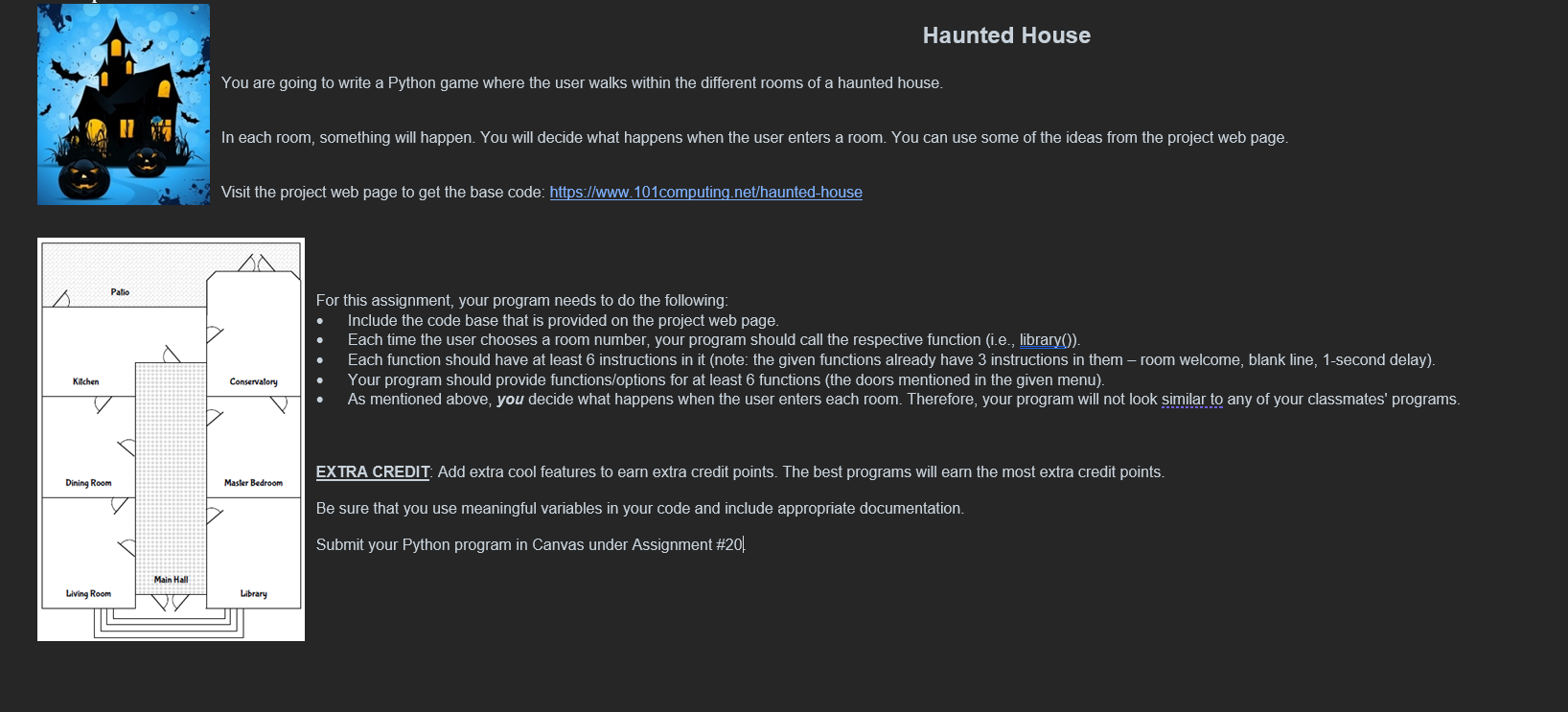 Solved Haunted House You are going to write a Python game | Chegg.com