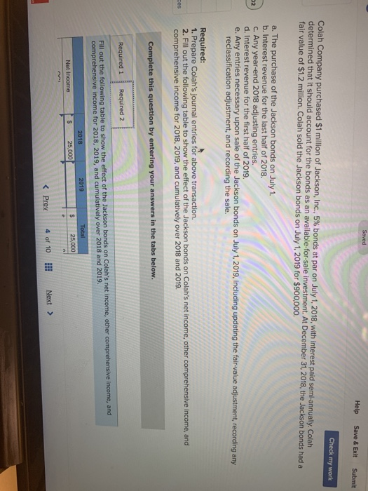 Solved Help Save & Exit Submit Check my work purchased $1 | Chegg.com