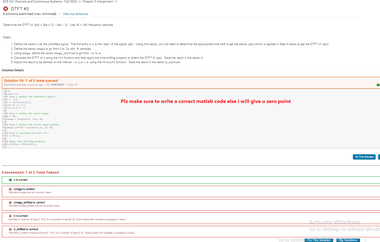 Solved DTFT #35 ﻿solutions submitted (max: Unlimited) | | Chegg.com