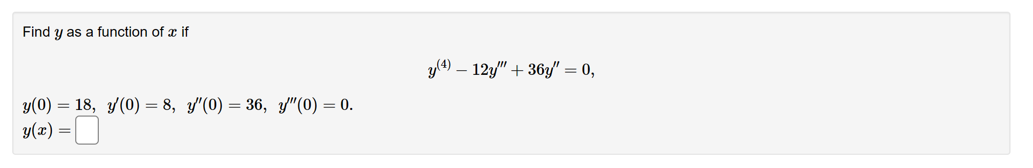 Solved Find y as a function of x if y′′′−7y′′+10y′=0 | Chegg.com