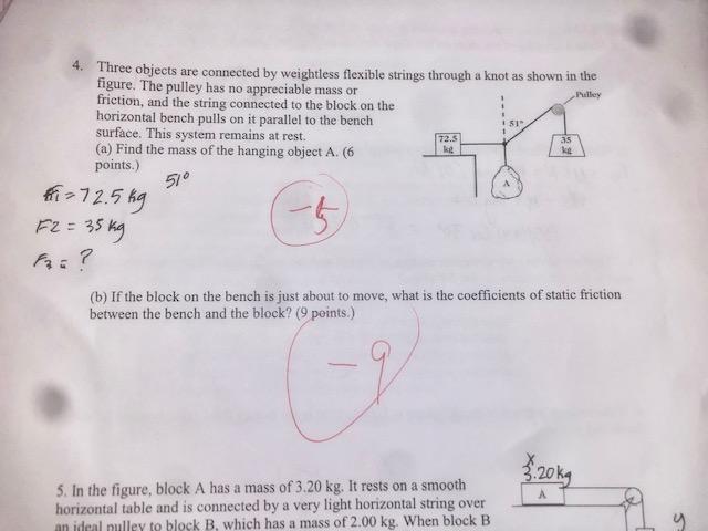 Solved Halley 4. Three objects are connected by weightless | Chegg.com